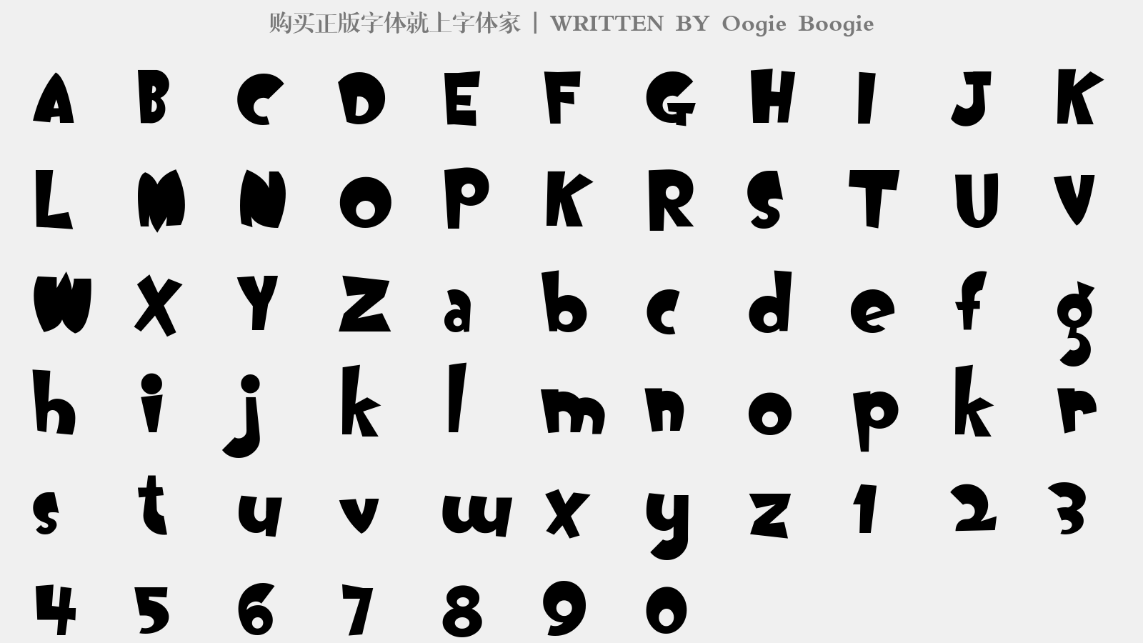 Oogie Boogie免费字体下载 - 英文字体免费下载尽在字体家