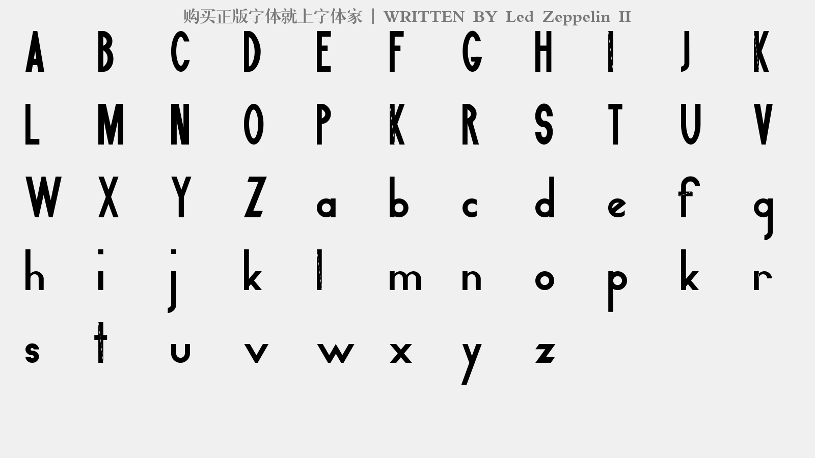 Led Zeppelin II免费字体下载 - 英文字体免费下载尽在字体家