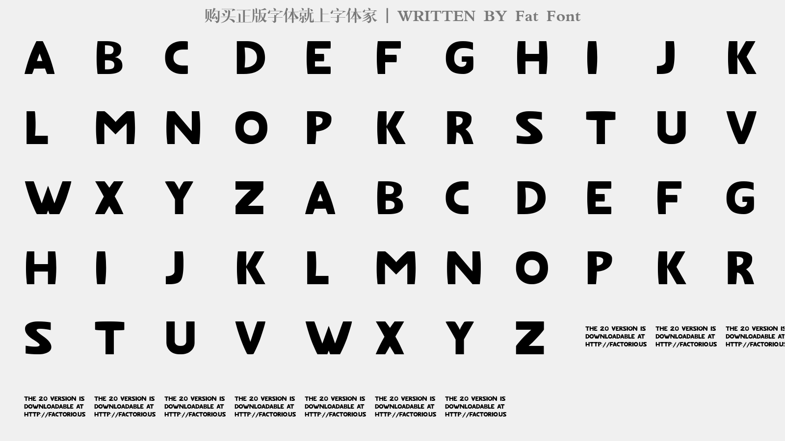 Fat Font免费字体下载 - 英文字体免费下载尽在字体家