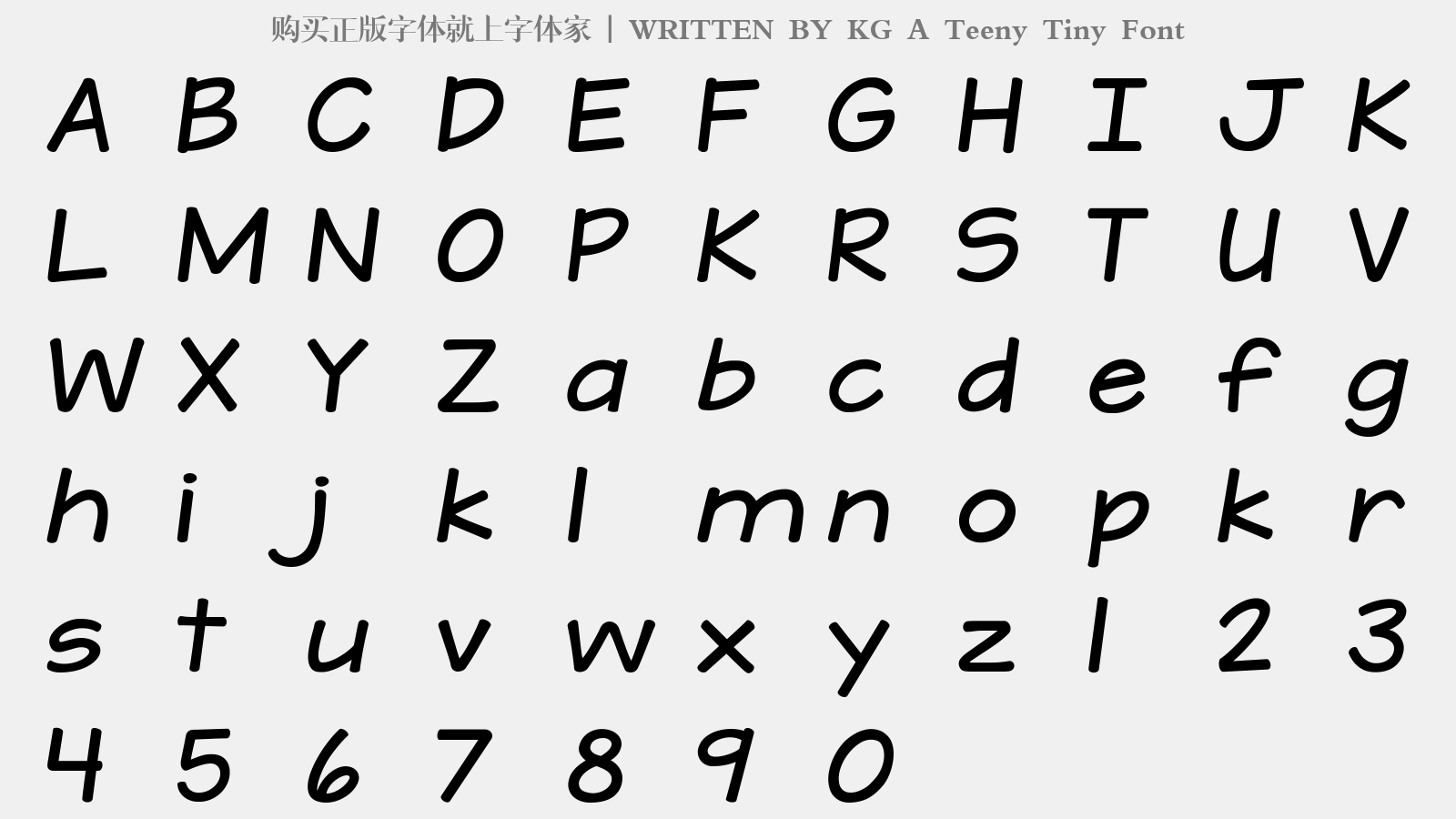 KG A Teeny Tiny Font免费字体下载 - 英文字体免费下载尽在字体家