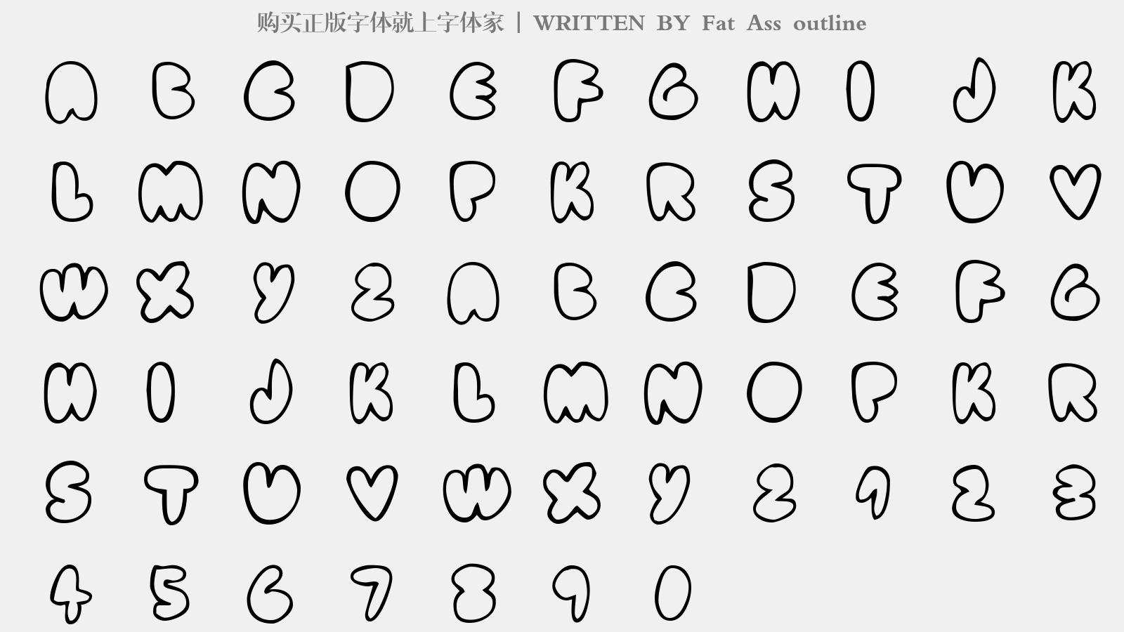 Fat Ass outline免费字体下载 - 英文字体免费下载尽在字体家