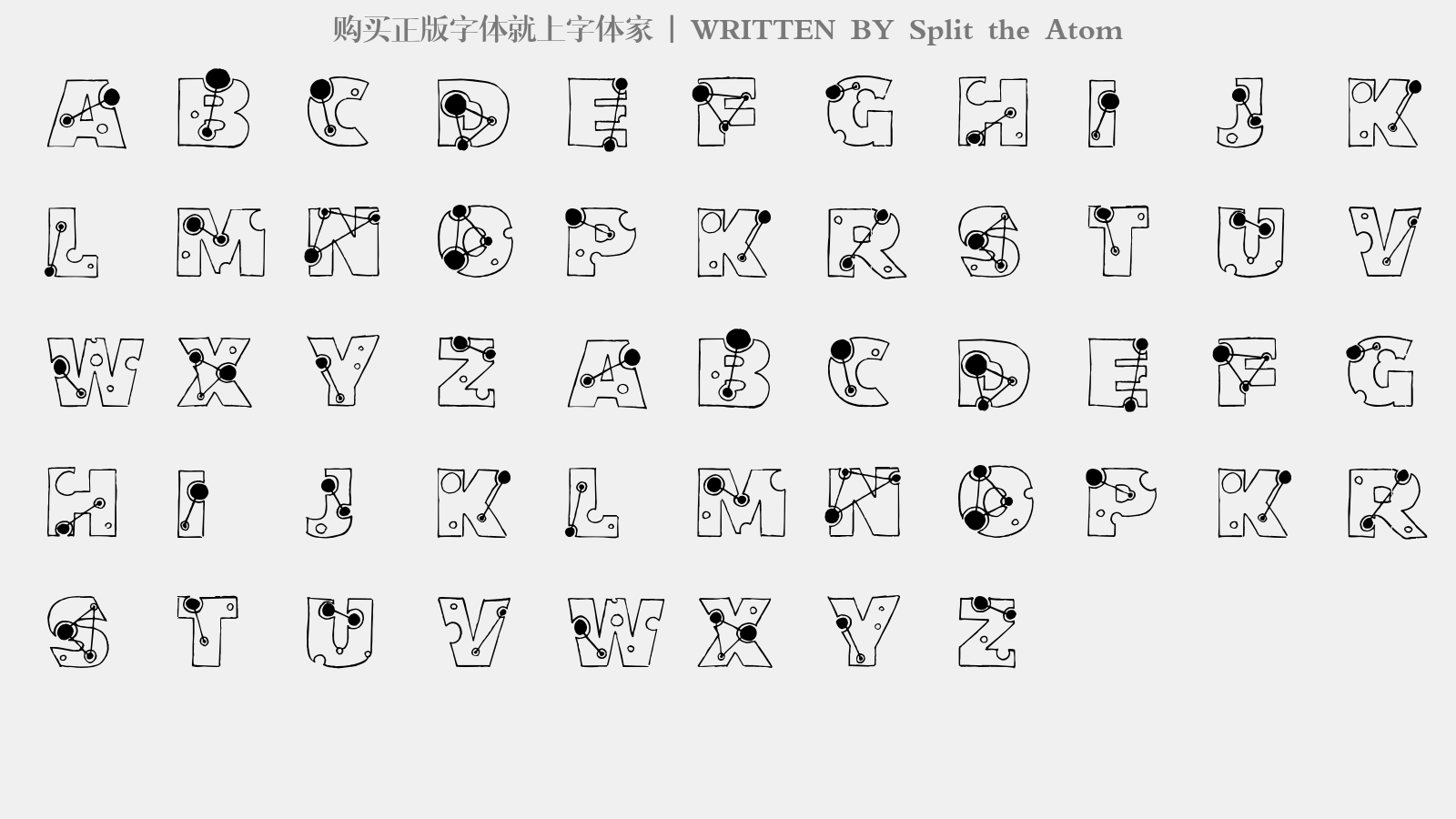 Split the Atom免费字体下载 - 英文字体免费下载尽在字体家