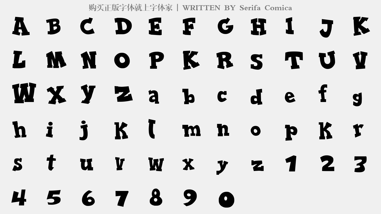 Serifa Comica免费字体下载 - 英文字体免费下载尽在字体家
