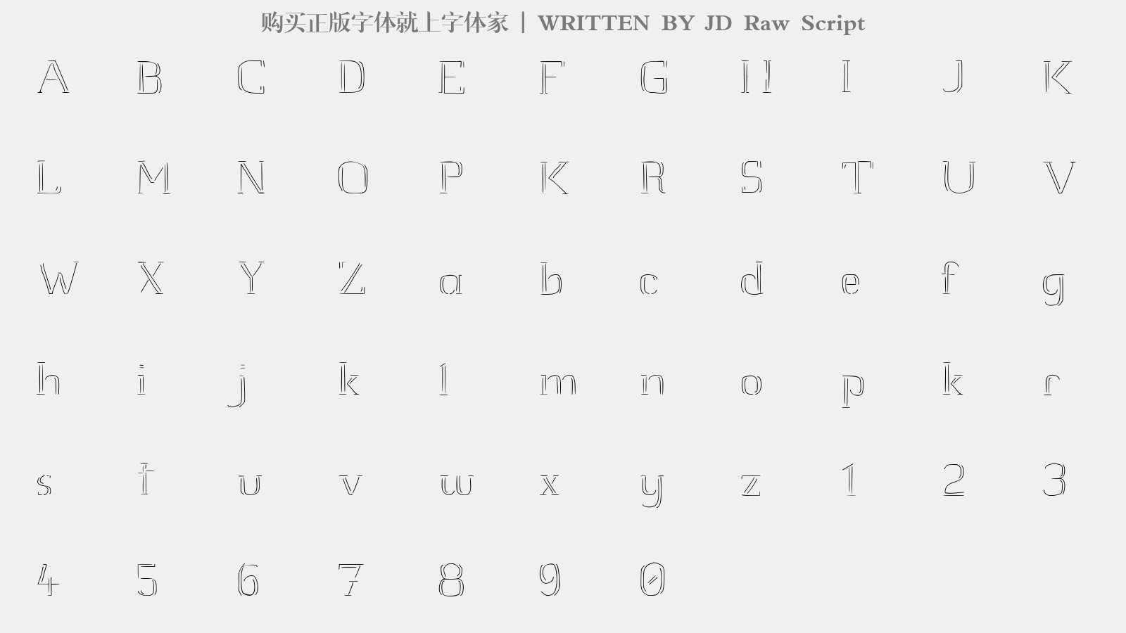 JD Raw Script免费字体下载 - 英文字体免费下载尽在字体家