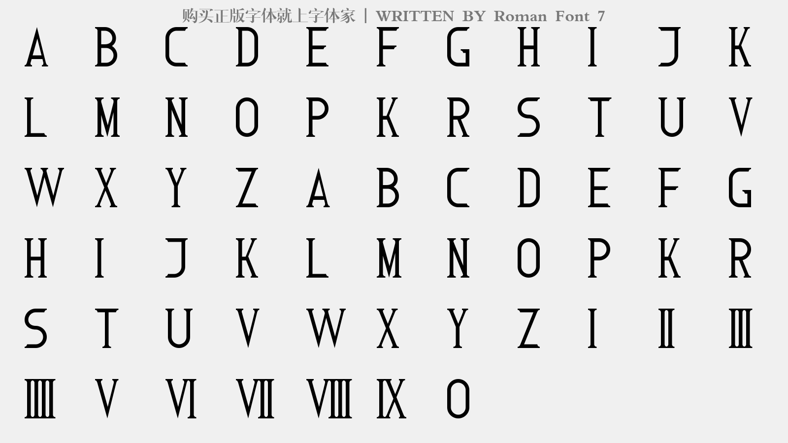 Roman Font 7免费字体下载 - 英文字体免费下载尽在字体家