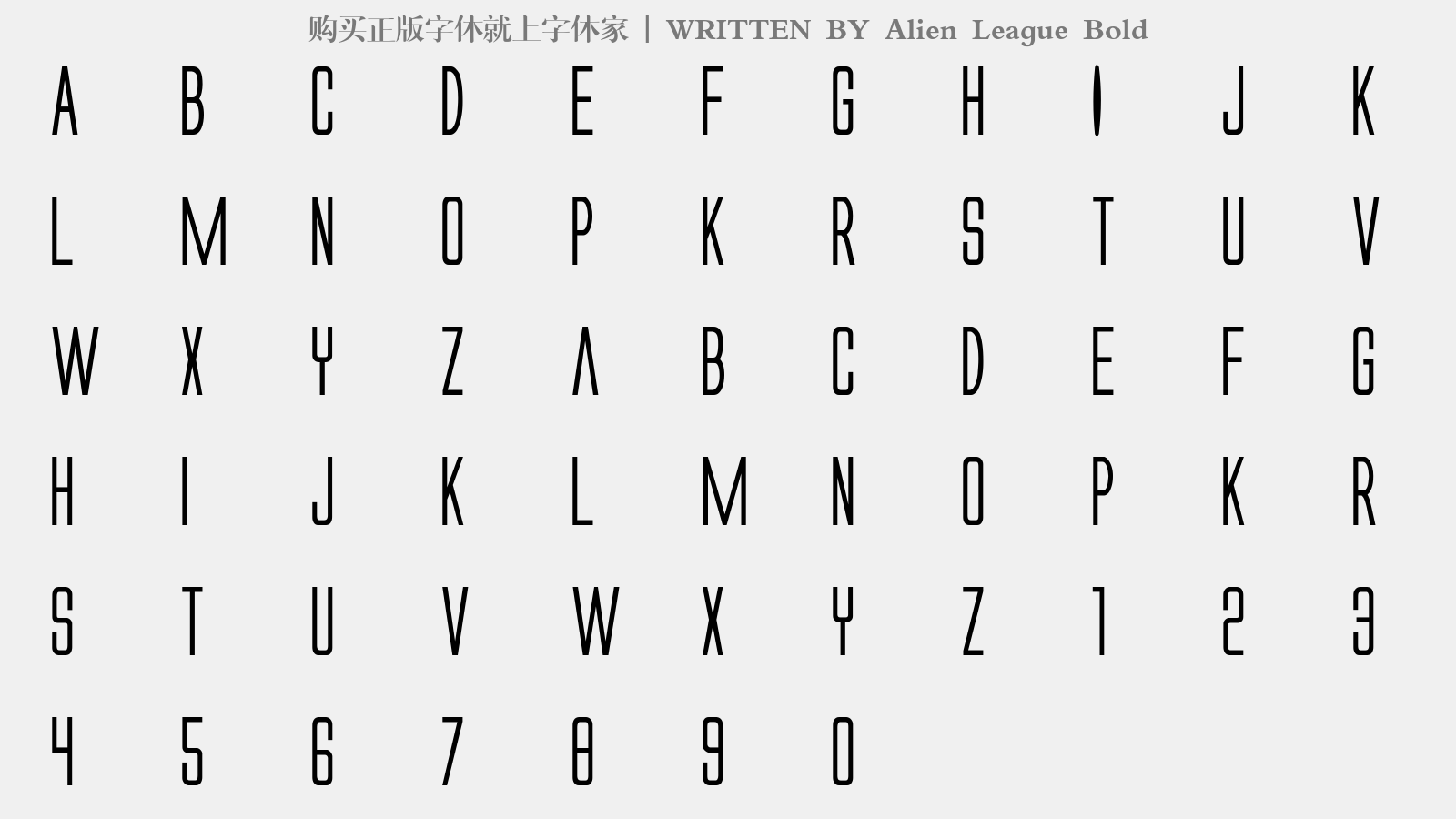 Alien League Bold免费字体下载 - 英文字体免费下载尽在字体家