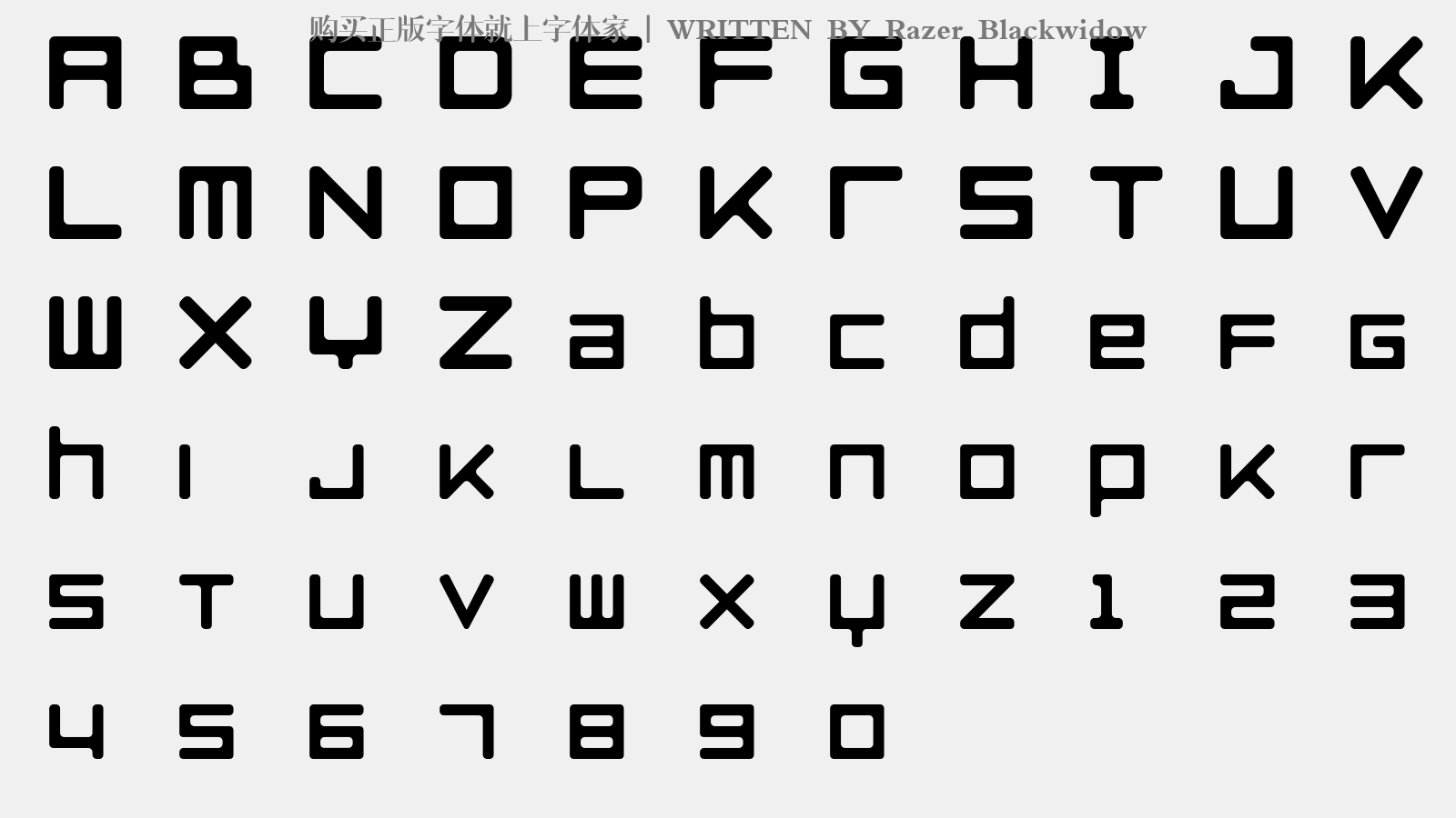 Razer Blackwidow免费字体下载 - 英文字体免费下载尽在字体家