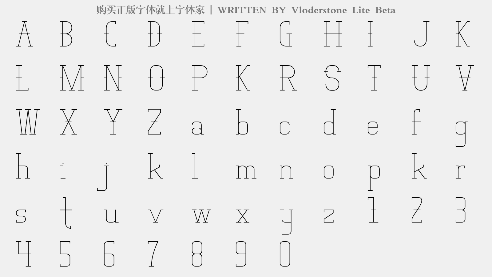 Vloderstone Lite Beta免费字体下载 - 英文字体免费下载尽在字体家