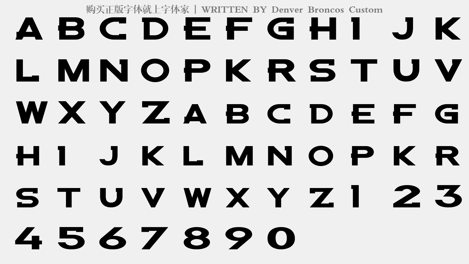 Denver Broncos Custom免费字体下载 - 英文字体免费下载尽在字体家