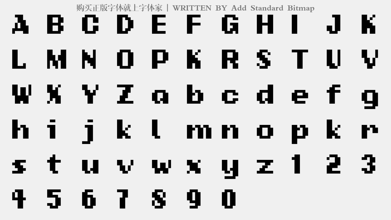Add Standard Bitmap免费字体下载 - 英文字体免费下载尽在字体家