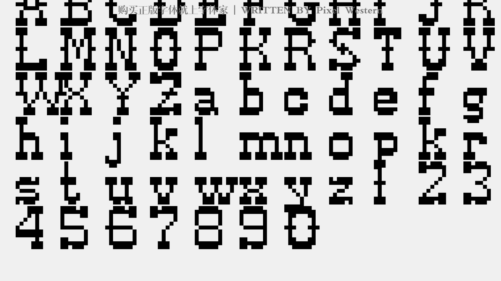 Pixel Western免费字体下载 - 英文字体免费下载尽在字体家