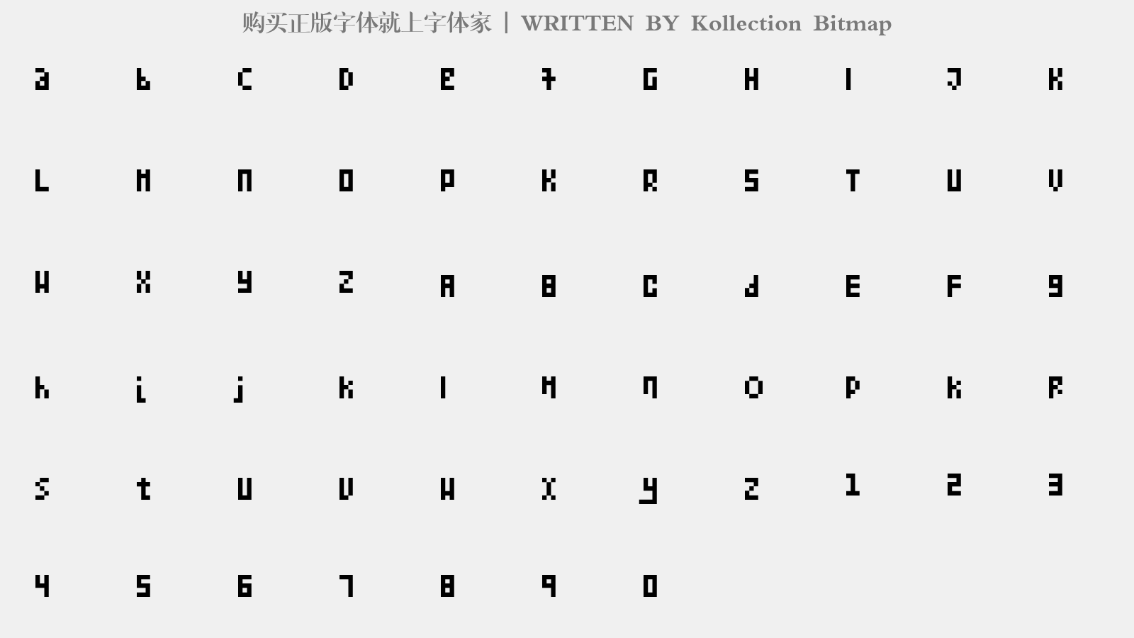 Kollection Bitmap免费字体下载 - 英文字体免费下载尽在字体家