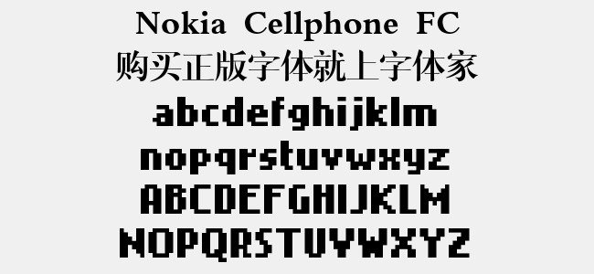 Nokia Cellphone FC免费字体下载 - 英文字体免费下载尽在字体家