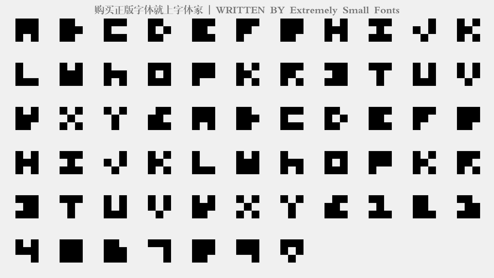 Extremely Small Fonts免费字体下载 - 英文字体免费下载尽在字体家