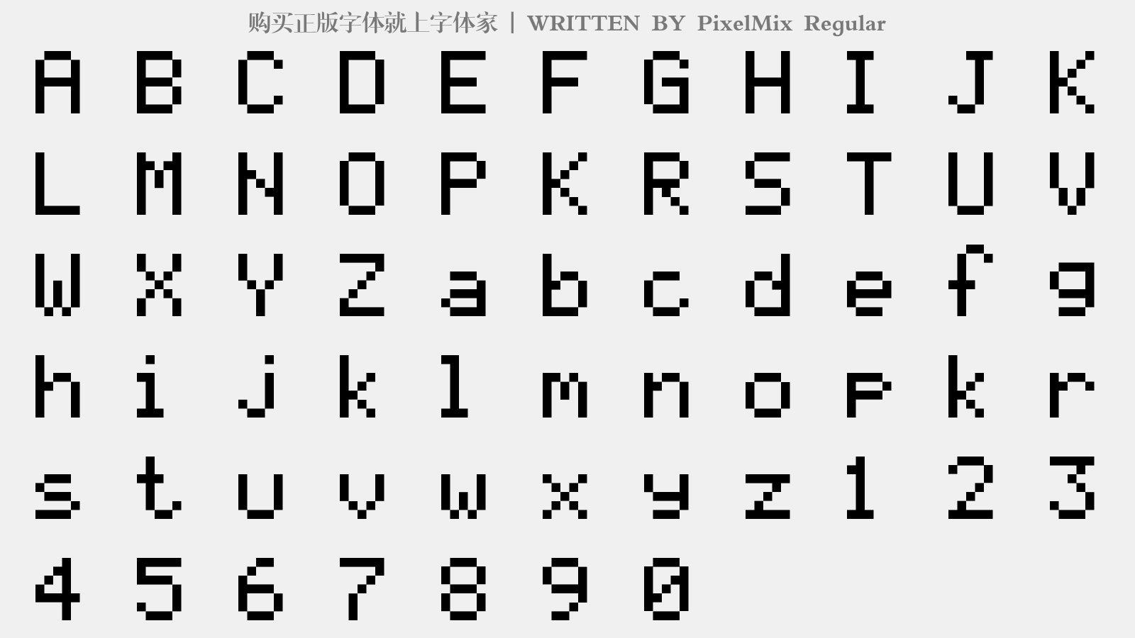 PixelMix Regular免费字体下载 - 英文字体免费下载尽在字体家