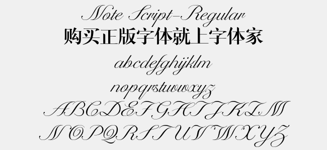 Note Script-Regular正版字体下载 - 正版英文字体下载尽在字体家